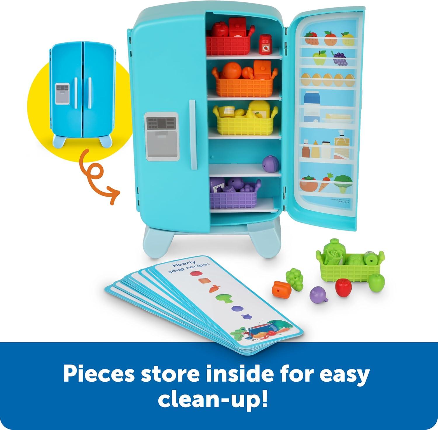 Learning Resources Sorting Snacks Mini Fridge – Play Food, Toddler ...